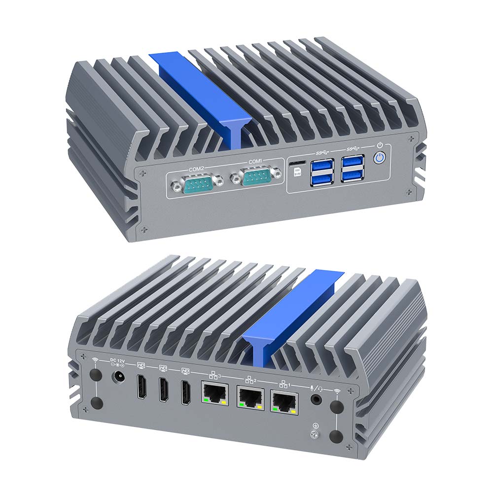 Industrial Fanless PC IEXP-502, Intel Core i3/i5/i7, Triple HDMI, 2.5G ...